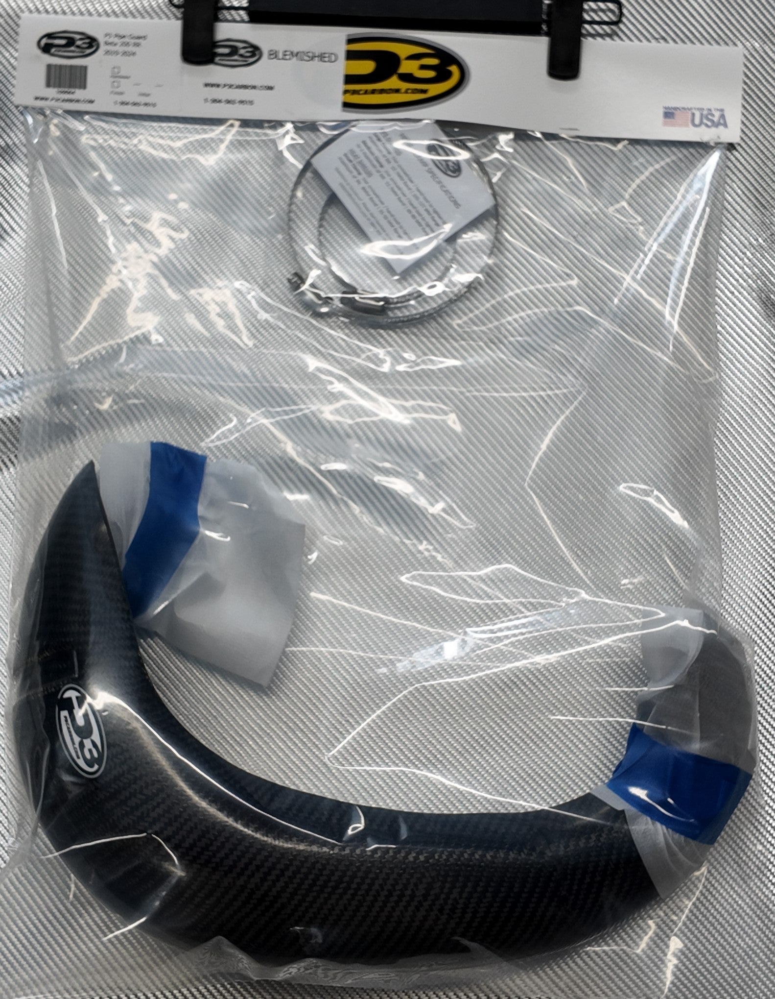 BLEMISHED GRADE B - P3 Carbon Pipe Guard Beta 200 RR/RACE/X-PRO Enduro ...