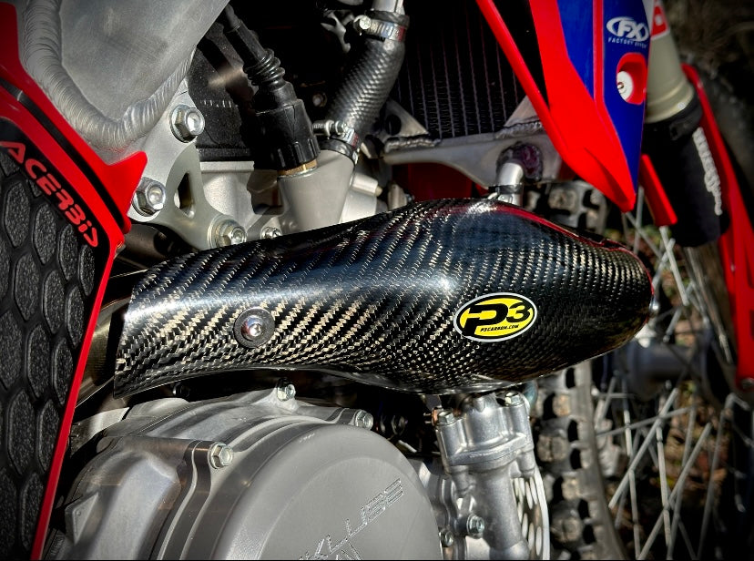 P3 Carbon Heat Shield FMF Megabomb: Honda MAXCoverage CRF450L/RL/450X