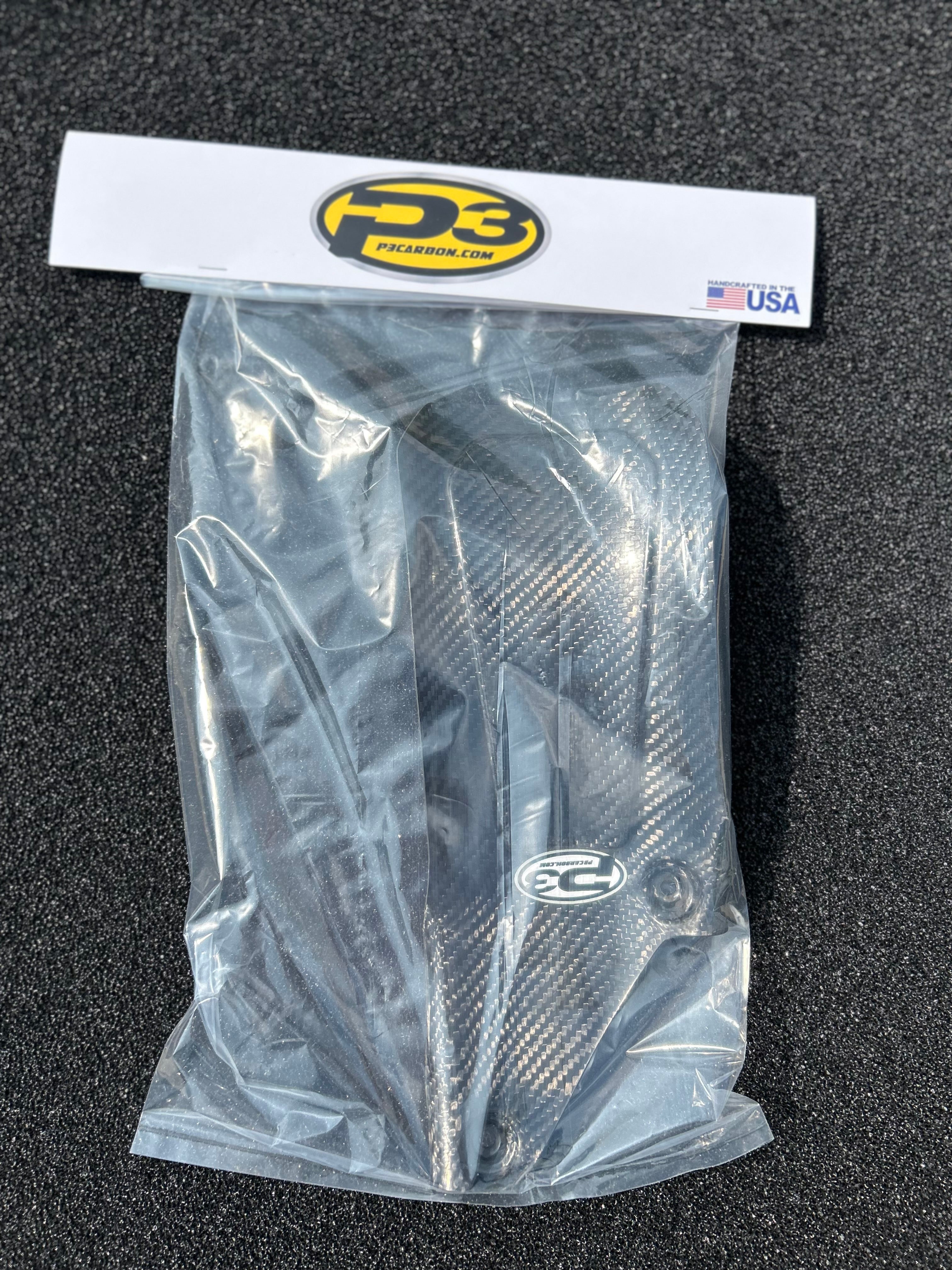 BLEMISHED GRADE B - P3 Carbon Mud Flap & Shock Guard | KTM/HUSQ/GasGas